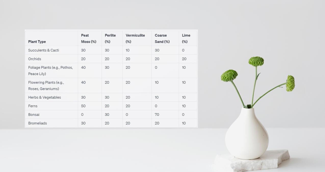 The Use Of Inorganic Components In Potting Mixes